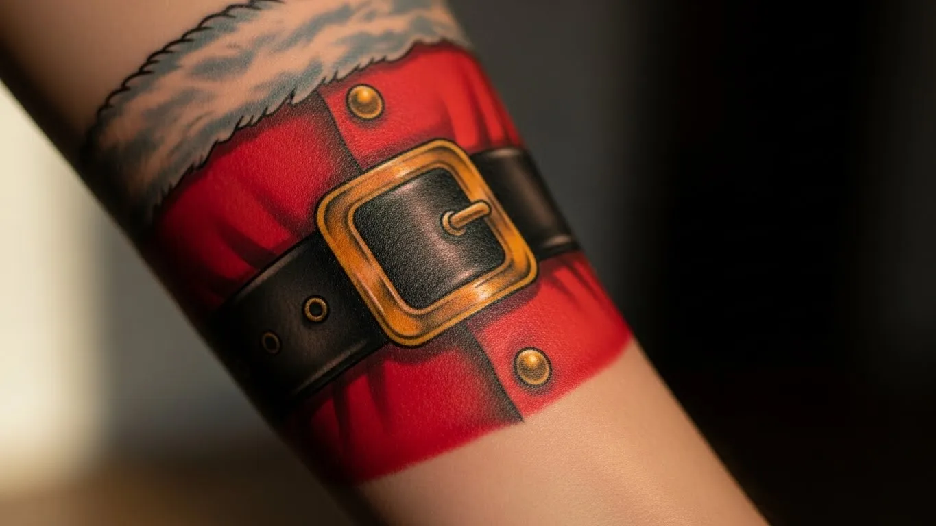 25 Fun Santa Belt Tattoos That Add Playful Flair - inkgreat.com