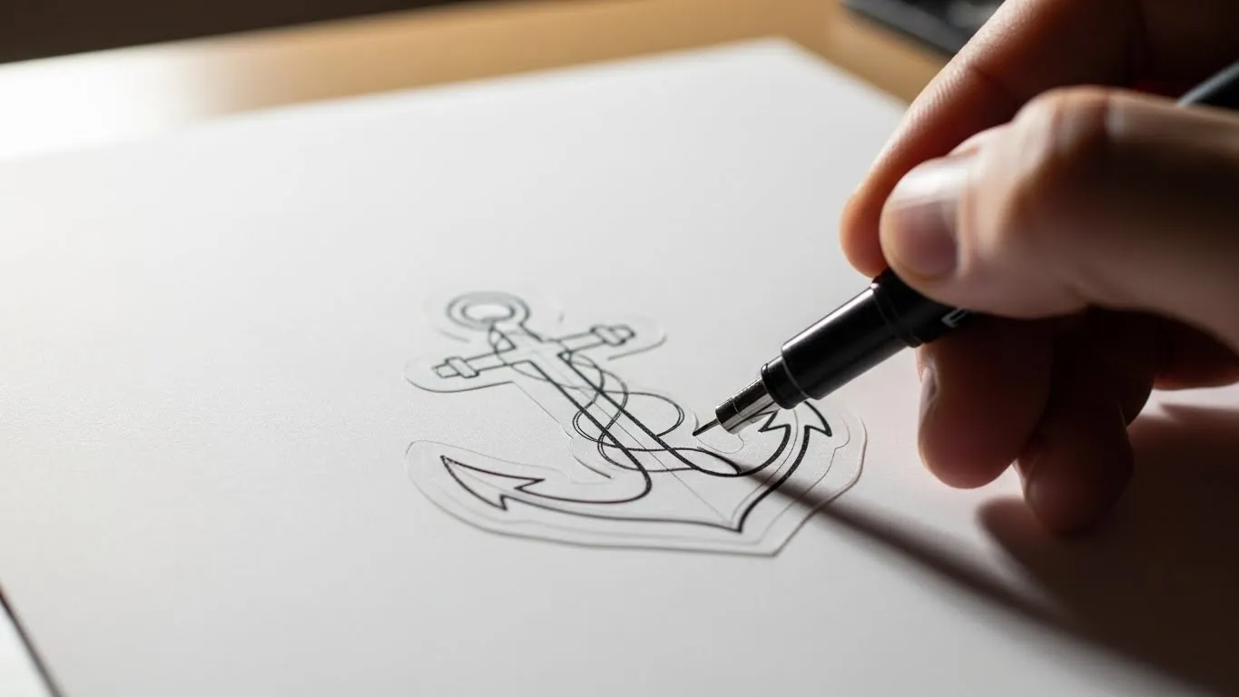 How to Draw Minimal Anchor Tattoos That Represent Strength - inkgreat.com