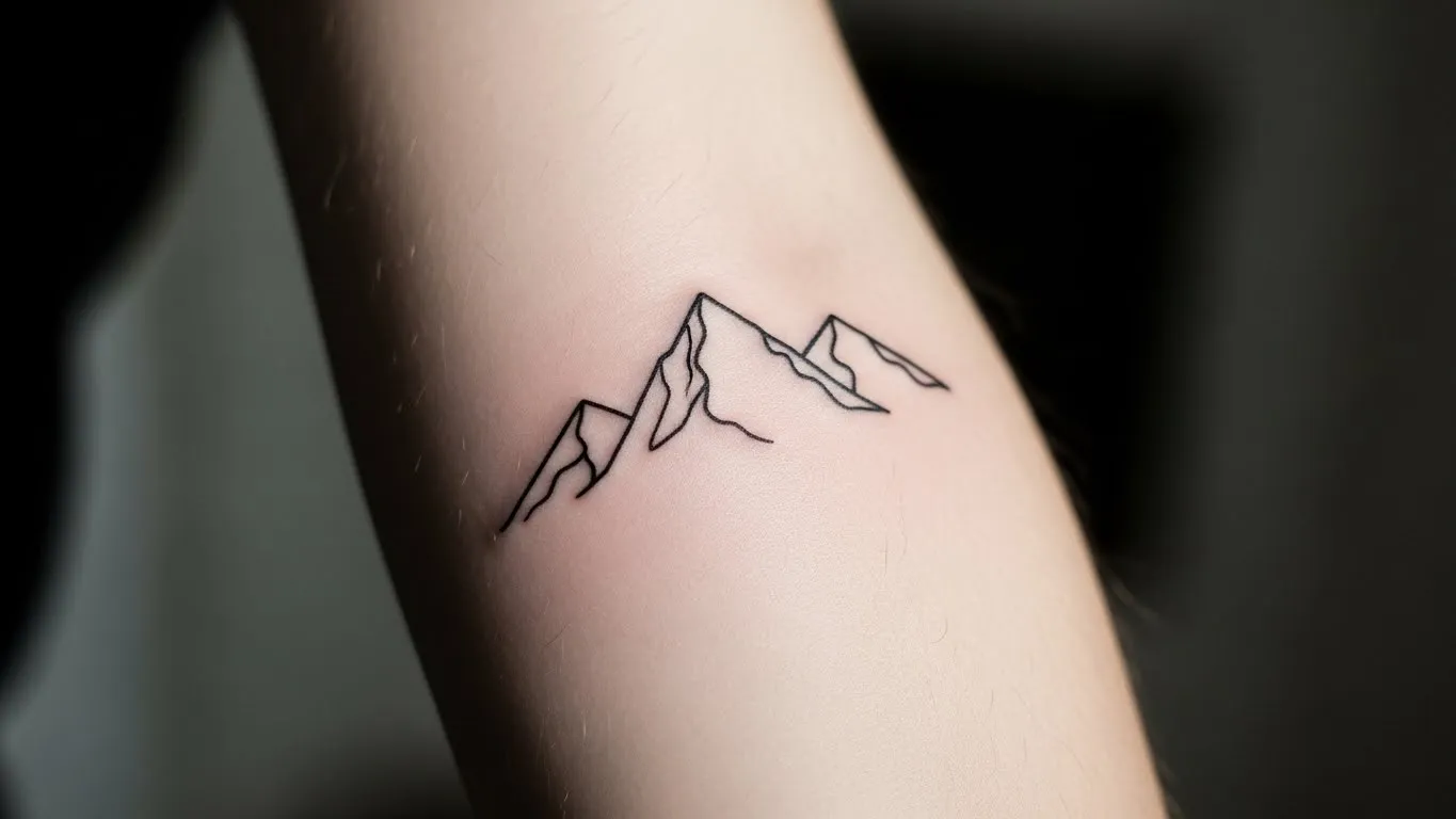 How to Draw Mountain Outline Tattoos That Represent Strength - inkgreat.com